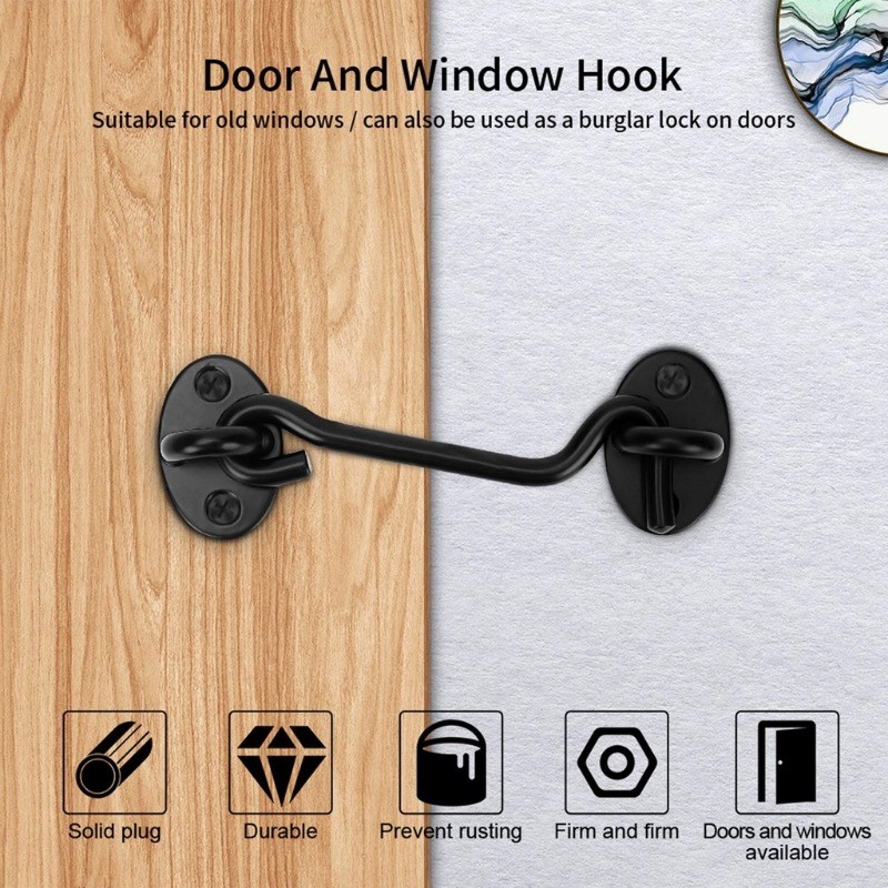 Barn Door Latch Door Lock Sliding Door Lock Eye Latch Hook Cabin Window ...