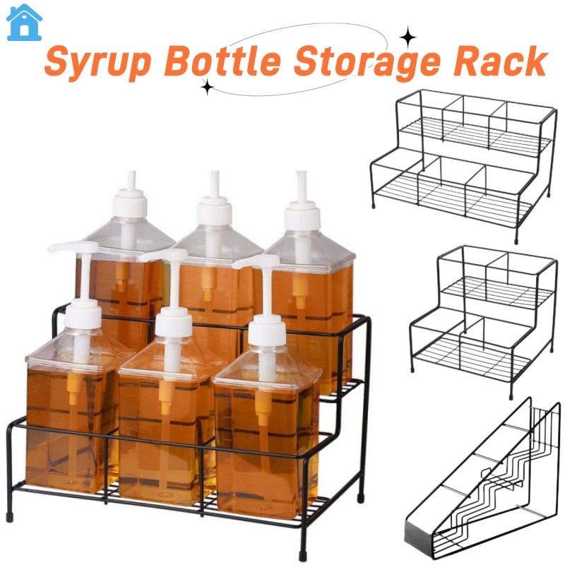 Syrup Storage Rack Bottle Organizer Racking Kitchen Bar Cafe Bathroom ...