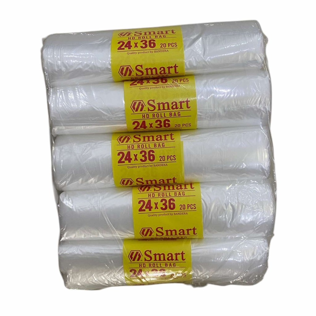 Roll Bag 24x36 inches Smart Plastic HD Roll Bag 100pcs (20pc x 5 rolls ...