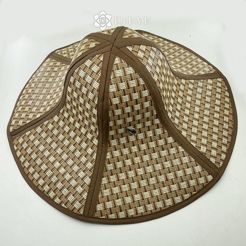 QrhYK> Foldable Straw Hat Practical Sun Protection Farming Beach Hat ...