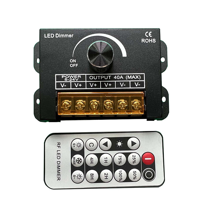 LED Strip Light Brightness Adjustment Controller RF LED Stepless Dimmer ...
