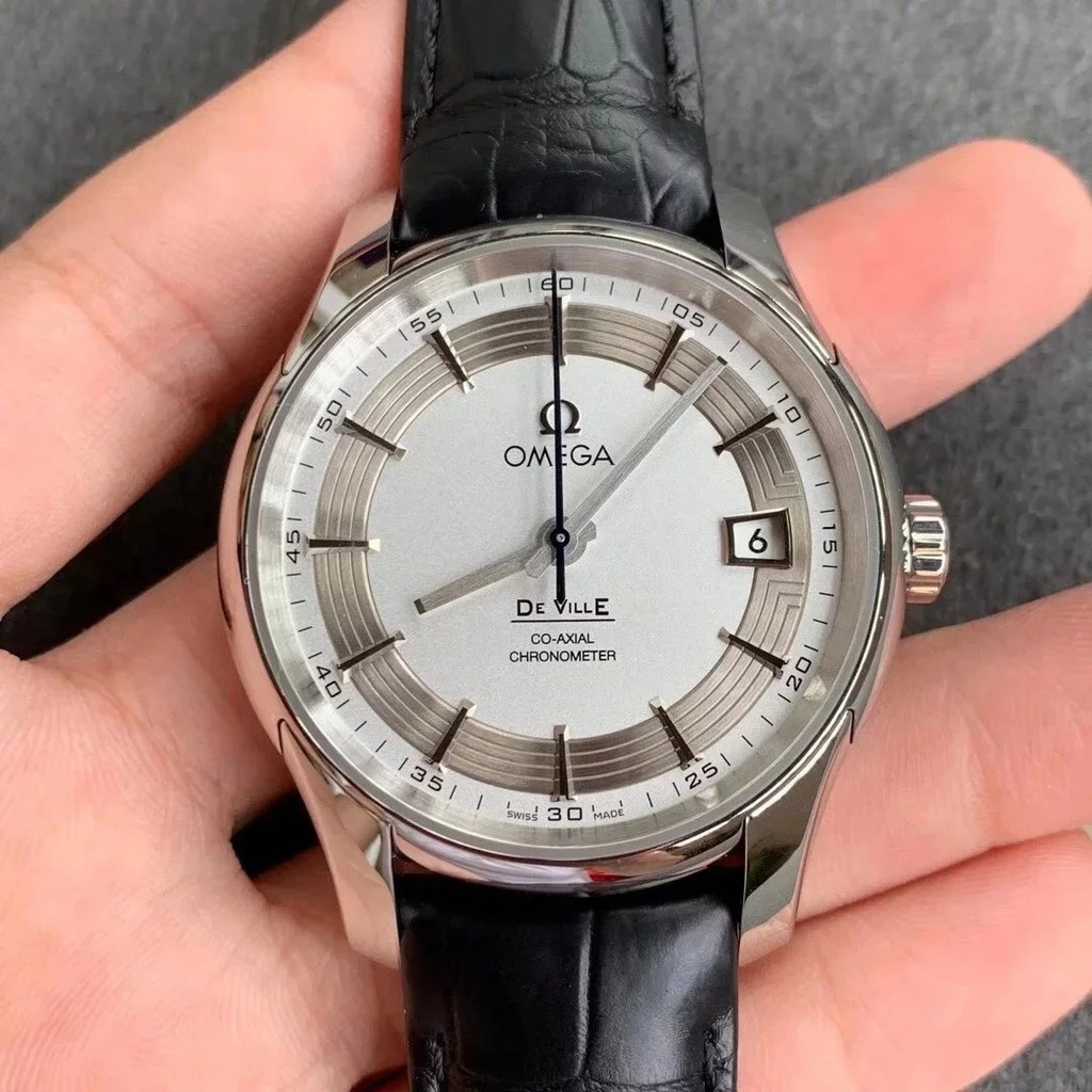 VS Watch Bright White Omega De Ville Series431.33.41.21.02.001Crocodile ...
