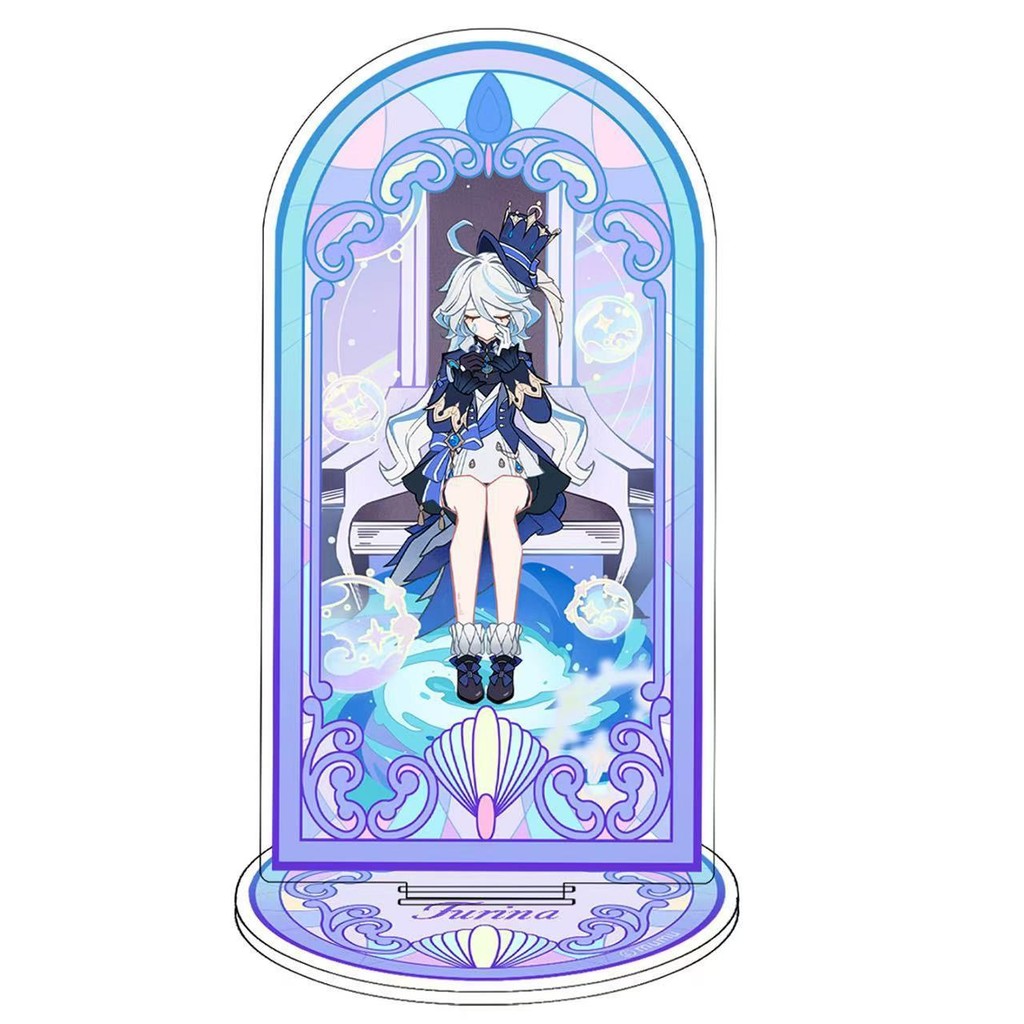 Genshin Impact Furina Focalors 10cm Acrylic Standee - Elegant Water God ...