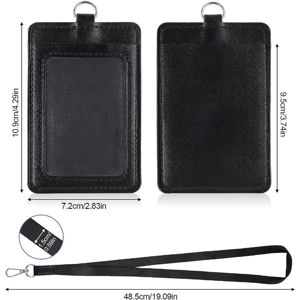 Always Phil. #ID4 Card Case Protector ID Leather Card Holder Leather with Lanyard/Lace | Shopee ...