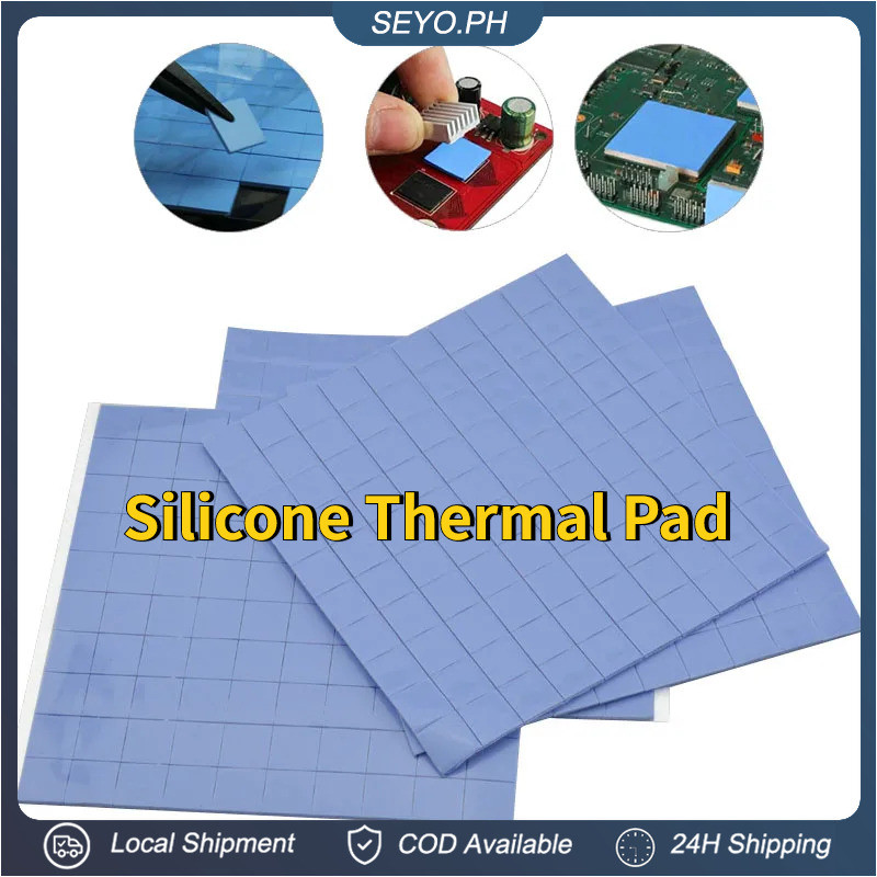 100PCS Silicone Thermal Pad GPU CPU Heatsink Cooling Thermal Conductive ...