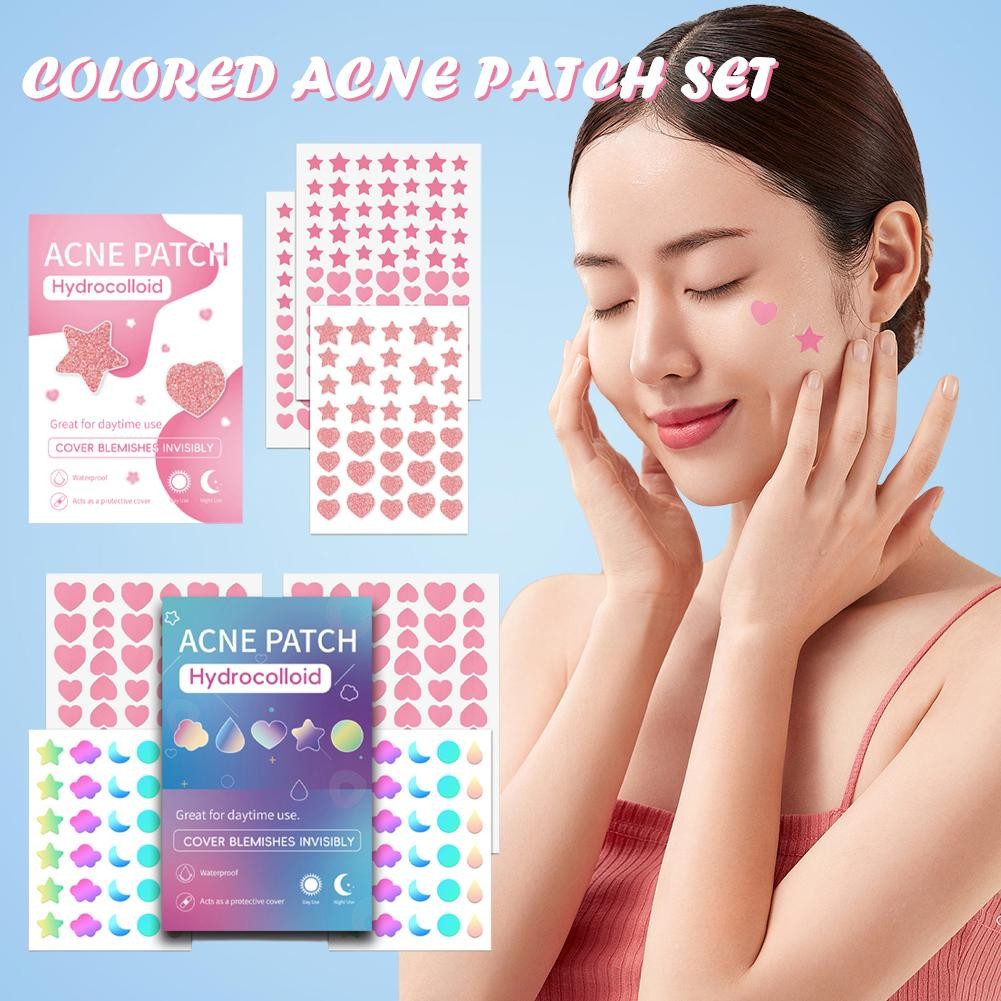 Hydrocolloid Colorful Acne Sticker Pimple Patch Star Shape Acne Patches ...