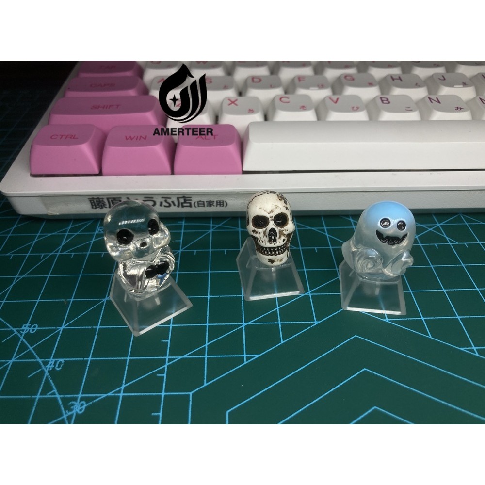 Amerteer Halloween Ghost Demon Keycap Cross Axis Mechanical Keyboard ...