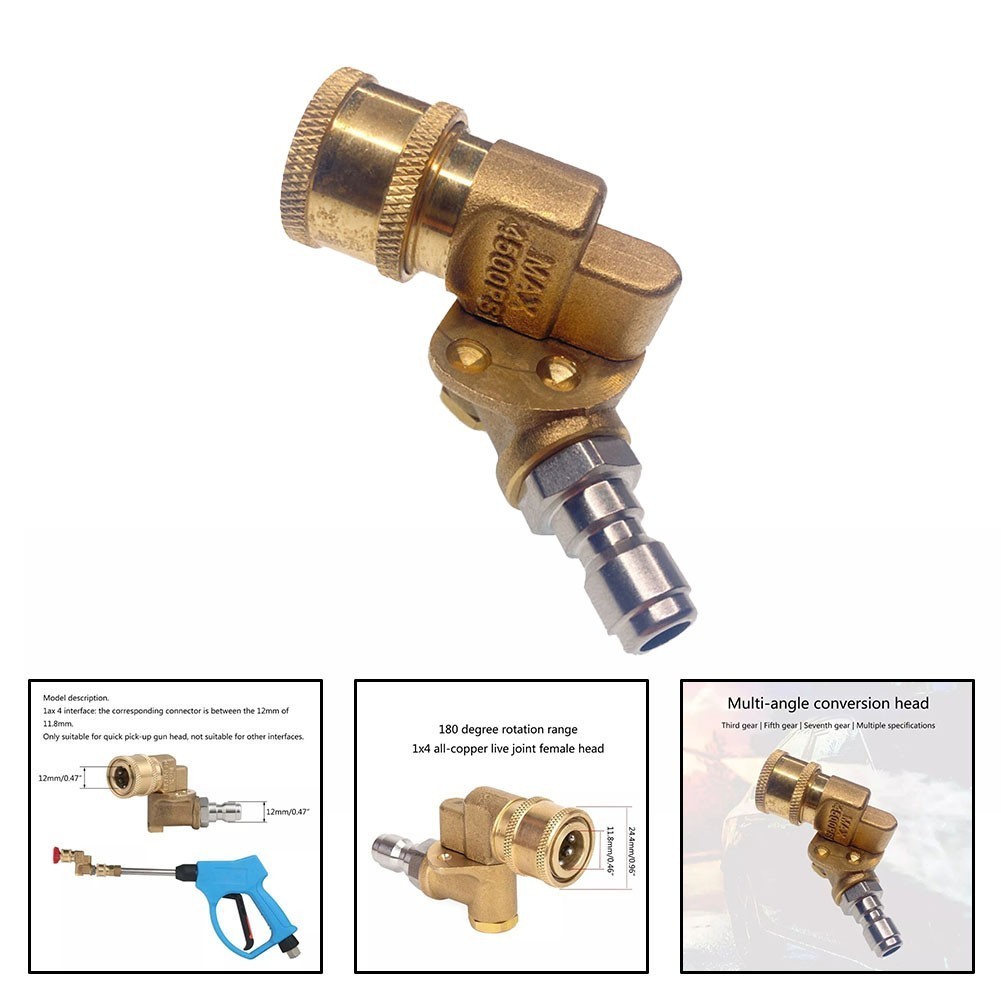 [DRHT] Pressure Washer Nozzle For 360 Degree Pivoting Coupler Cleaning ...