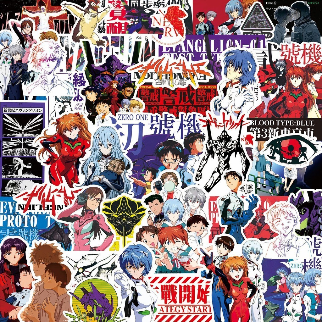 Y&P| NEON GENESIS EVANGELION Stickers Set Japanese Anime Graffiti ...