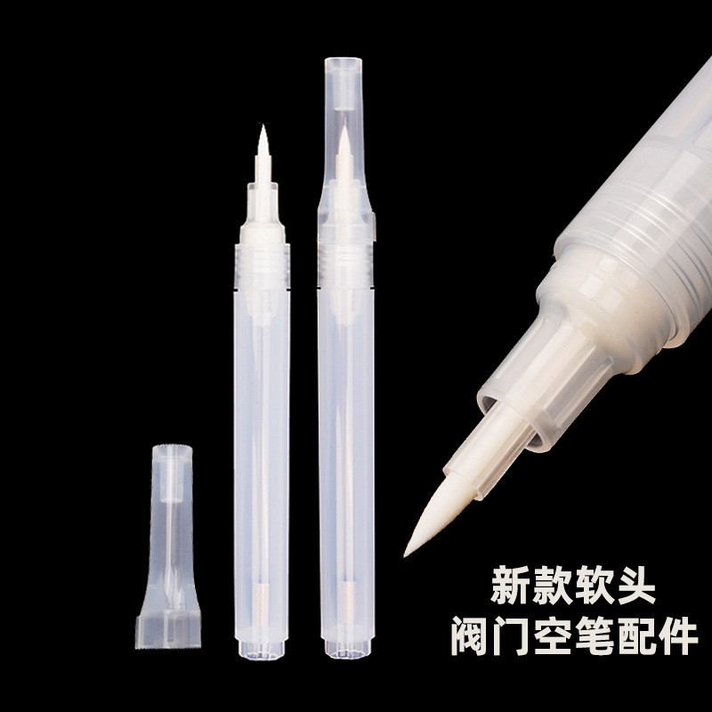 New Style Soft Tip Empty Pen Accessories Can Add Ink DIY Valve Type ...