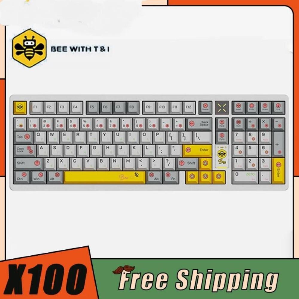 Bee With T&I XANADU X100 Mechanical Keyboard Three Mode RGB Low Delay ...