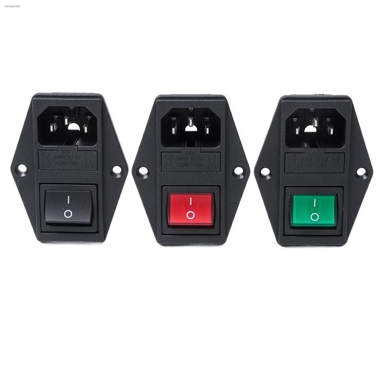 AC high-power power socket 10A250V socket with ear large switch fuse ...