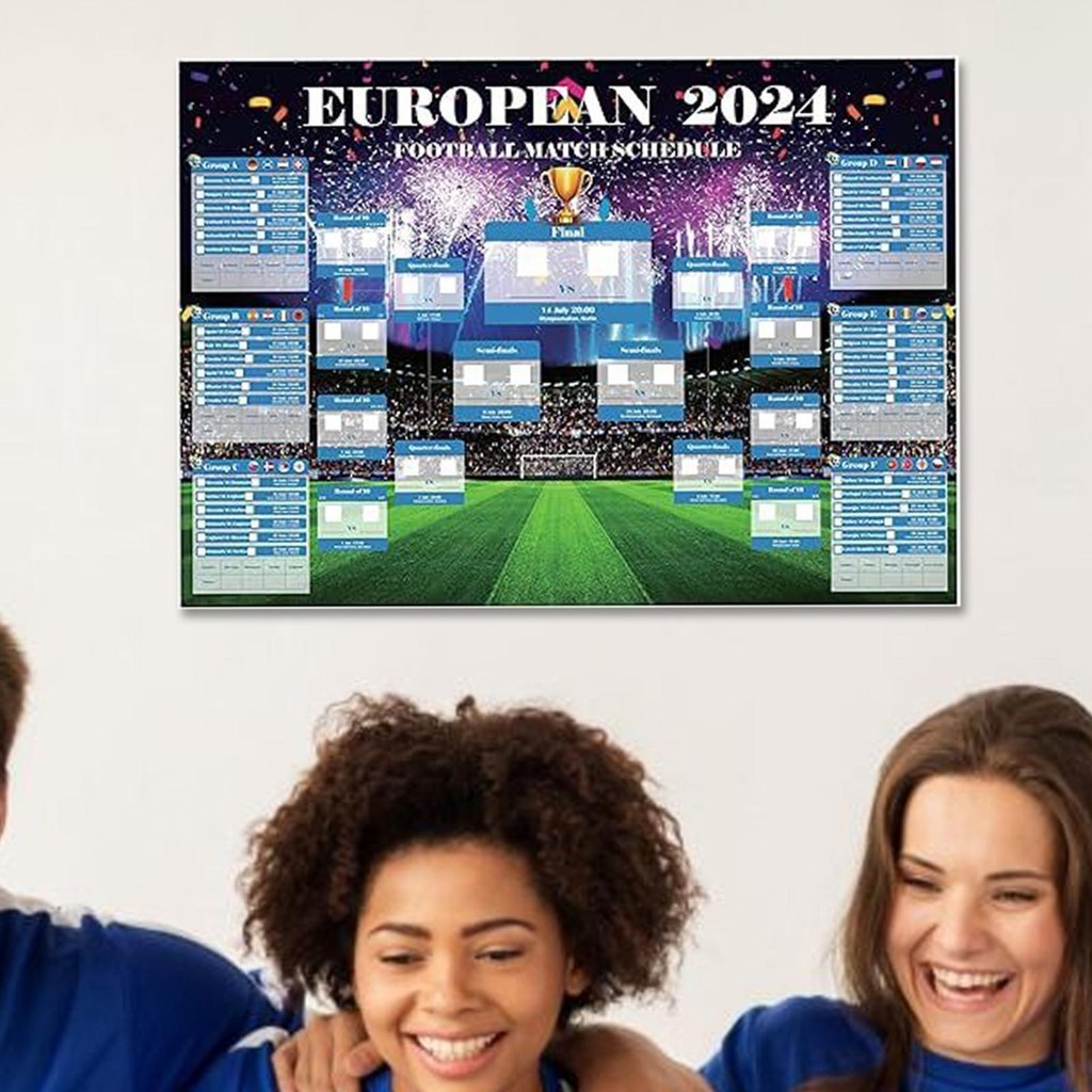 Euros 2024 Wall Chart Football Poster Football Wallchart Track Football ...