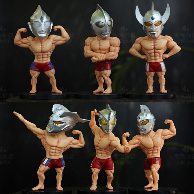 Cartoon Cartoon GK Ultraman Figure Muscle Dega/Siga/Tero/Silvan/Ace ...