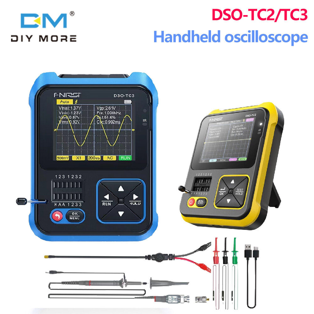 ♀﹍diymore Handheld Digital Oscilloscope Transistor Tester 2in1 Support ...