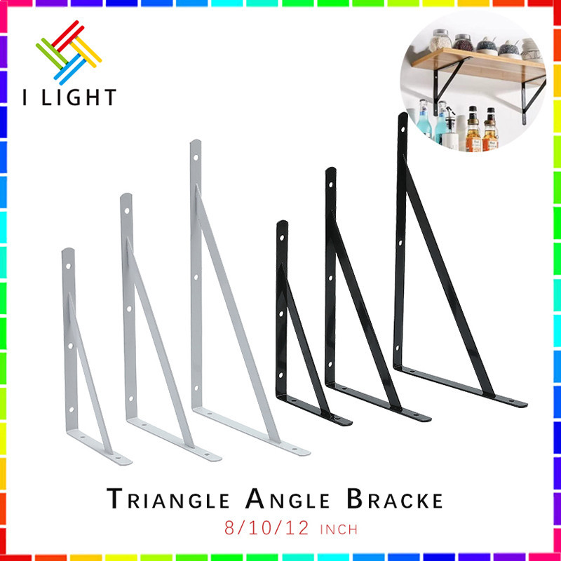 （Fast Delivery）White/Black 3 Sizes Wall Triangle Bracket Wall Bracket ...
