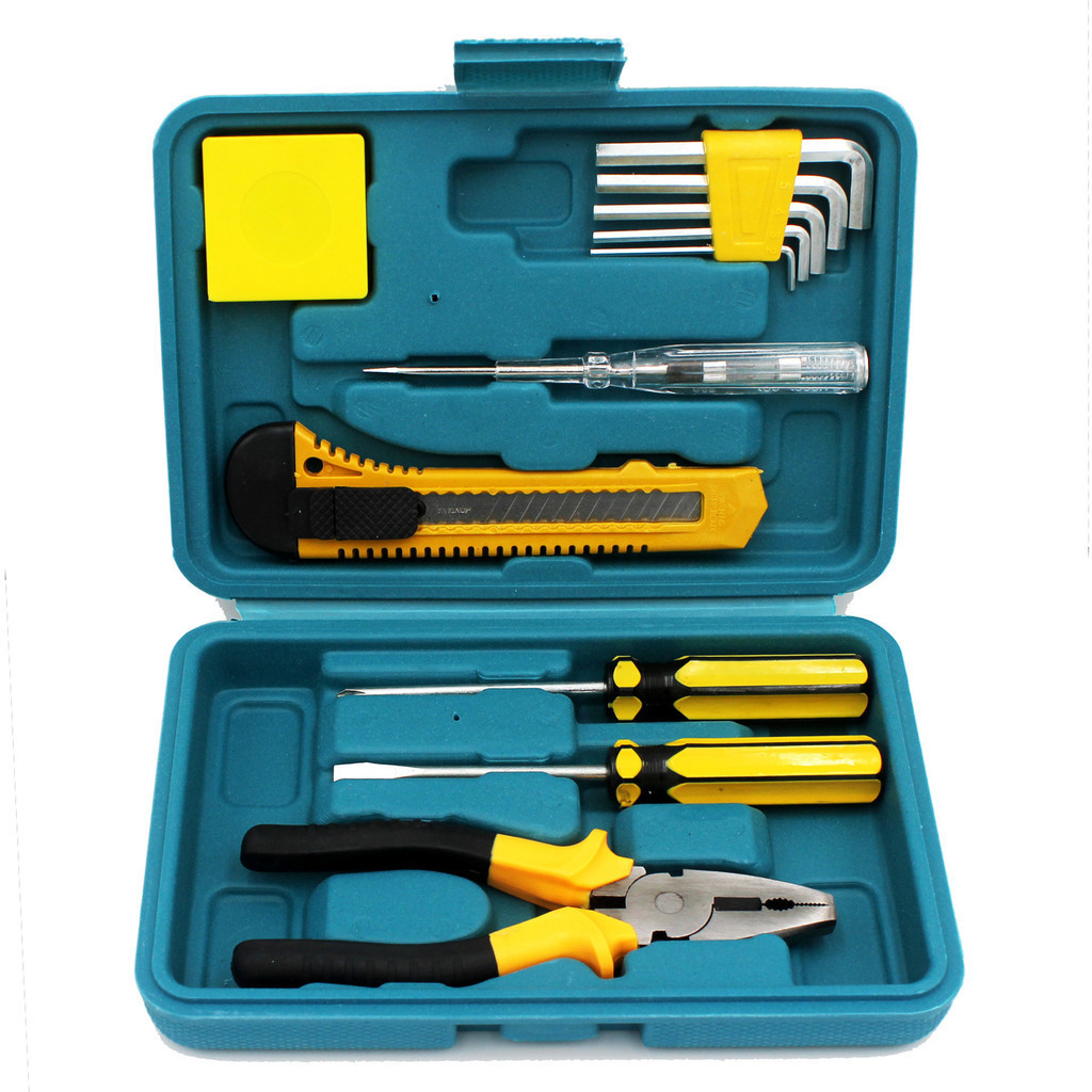 12PCS Household tools combination Hardware tool box Electrical tool box ...