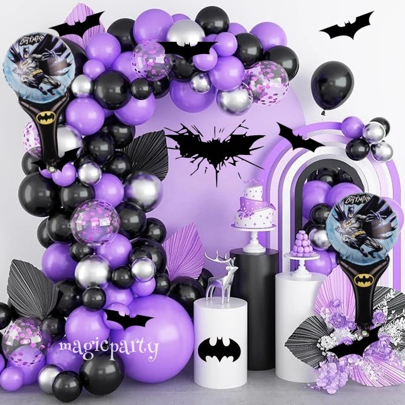 Batman Theme Balloons The Avengers Garland Arch Kit Decoration For Boys ...