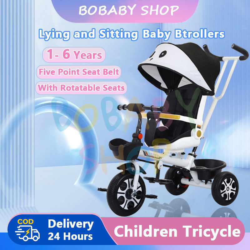 4 In 1 Stroller Bike for Baby With Shed Can Lie Down 3 Wheels Baby Bike ...