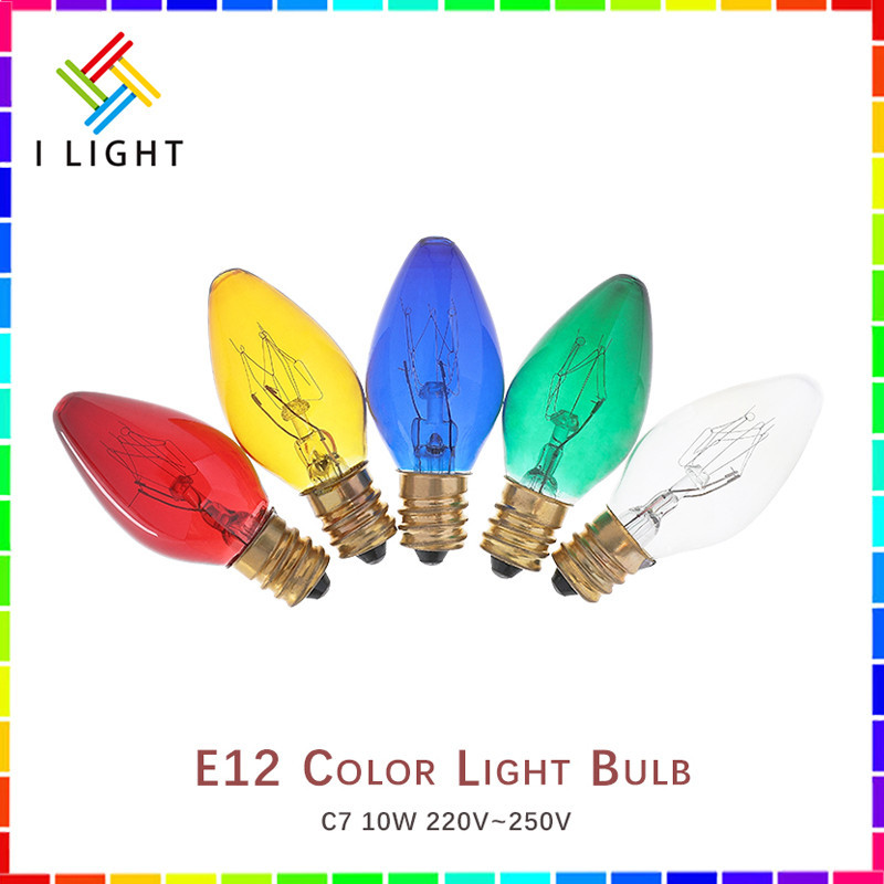 （Fast Delivery）220-250V 10W Color Light Bulb E12 Candle Light Bulb Red ...