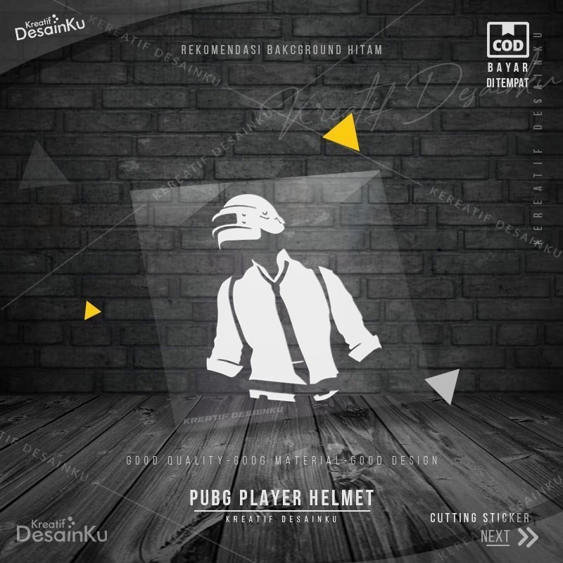 Cutting Sticker Pubg Player Helmet Variation Of Motorcycle Car Sticker ...