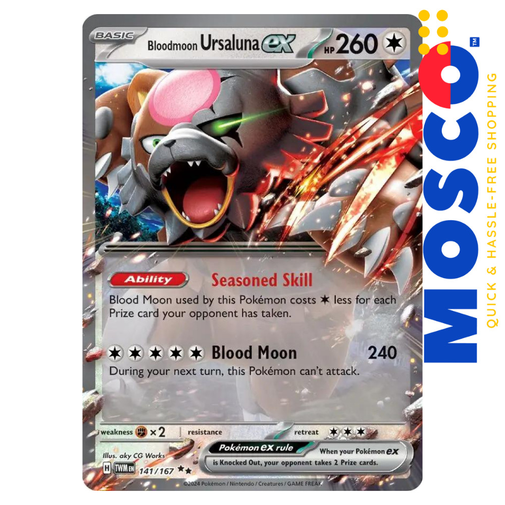 Bloodmoon Ursaluna ex - 141/167 Double Rare Twilight Masquerade ...