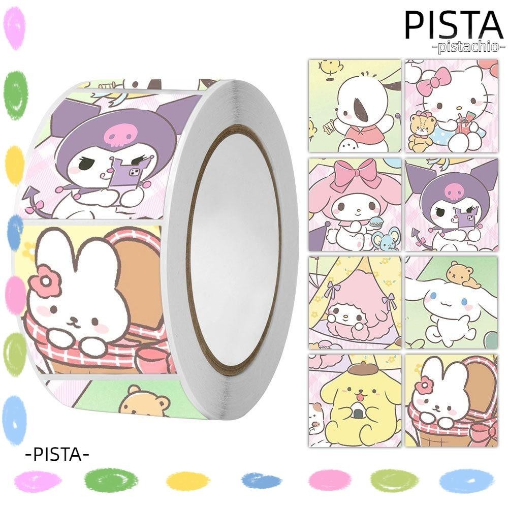 PISTA Cartoon Stickers, Round Kuromi Label Sticker, DIY Light Weight ...