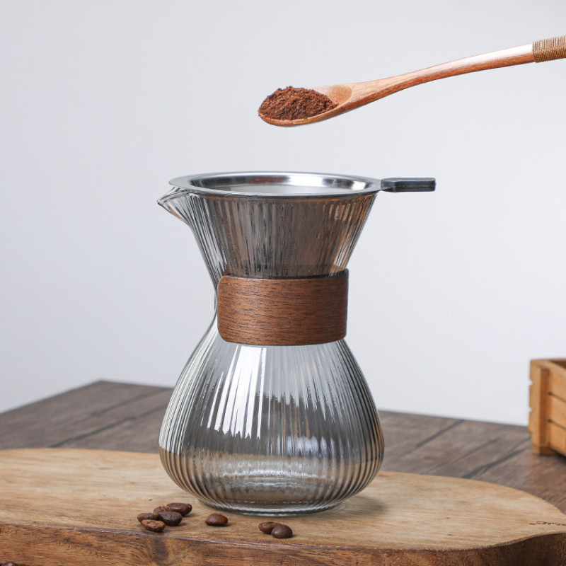 Hand Brewed Glass Coffee Sharing Pot Barista Tools Household Filter ...