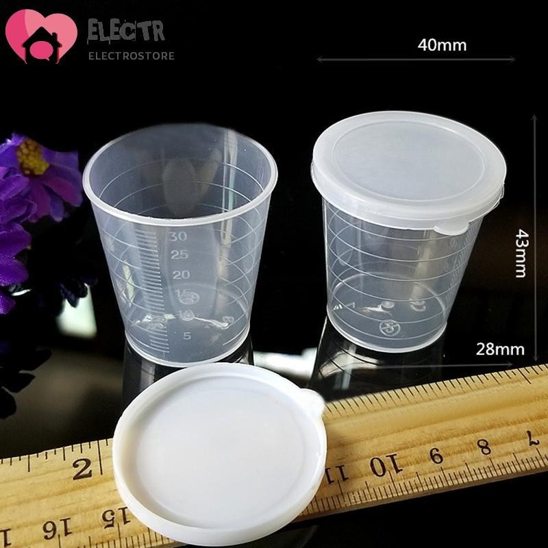 10Pc Medicine Medication Plastic Measure Guided Measuring-Cup Container ...