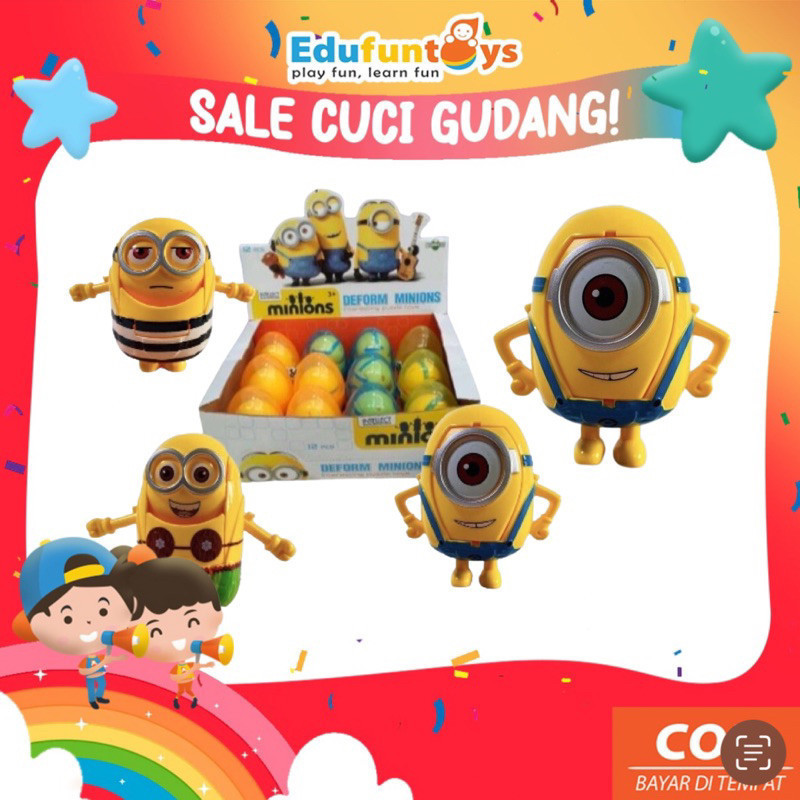 Wholesaletoysjkt - MINION EGG/ MINION robot Toys EGG Toys Minions Kevin ...