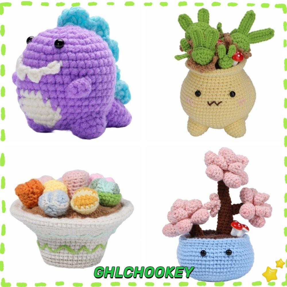 GHLCHOOKEY DIY Crochet Kit, with Video Tutorial Cute Crochet Material ...