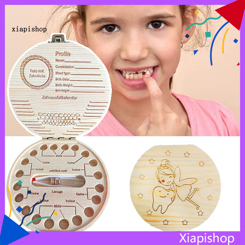 XPS Deciduous Tooth Box Handcrafted Wooden Baby Teeth Box Unique ...