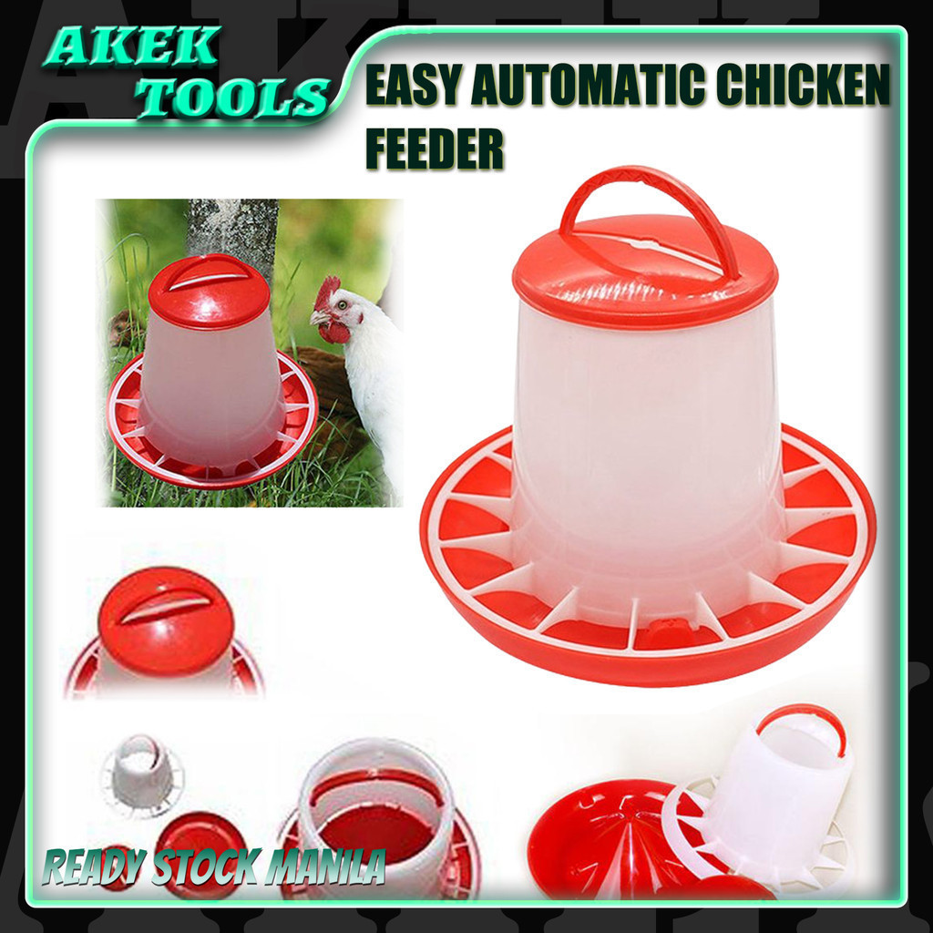 18.5x18.5cm Chicken Feeder Bucket Plastic Feeding Tool Water or Chicken ...