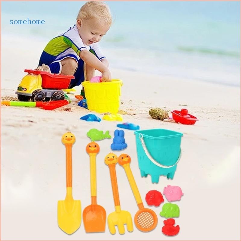SOME Beach Toy Outdoor Sand Play Bucket Toy with Shovel Rake Garden ...