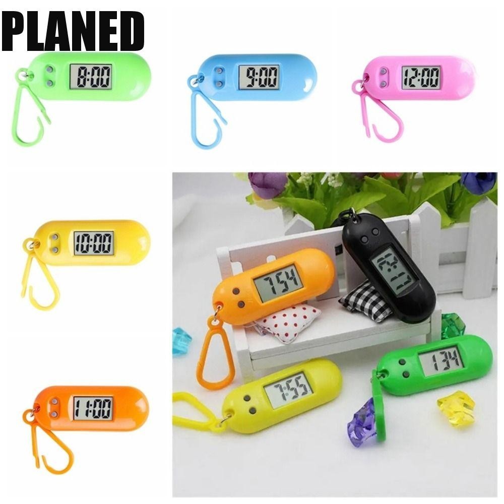 PLANED Digital Electronic Clock Keychain, Key Display Oval Watch ...
