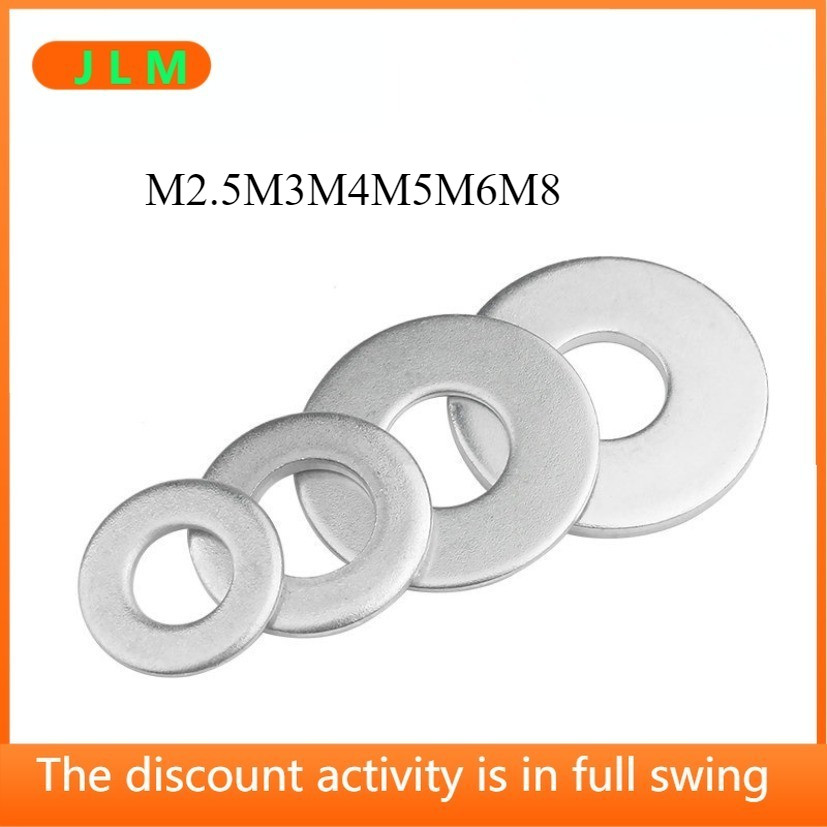 ((JLMM) Iron Galvanized Flat Washer Extra Large Screw Washer M2 ...