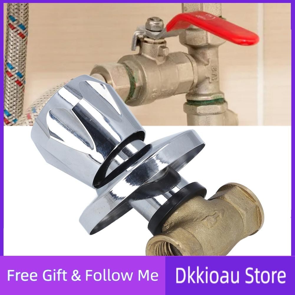 Dkkioau Brass Water Valve Concealed DN15 Easy To Install Flow Control for Domestic System ...