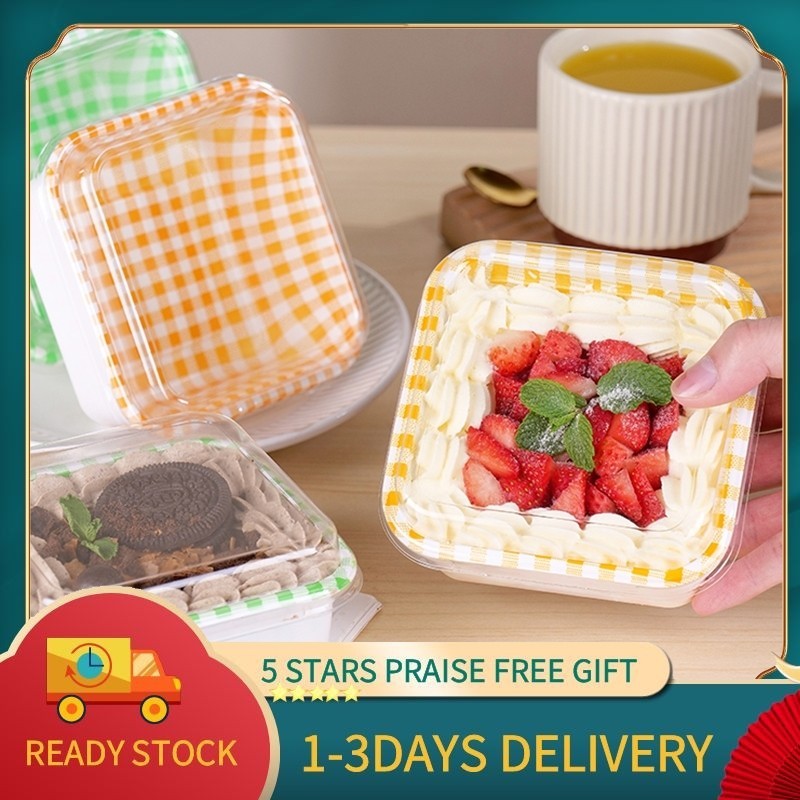 Tiramisu Japanese Cake Box Bento Cake Box with Transparent Lid Food Box ...