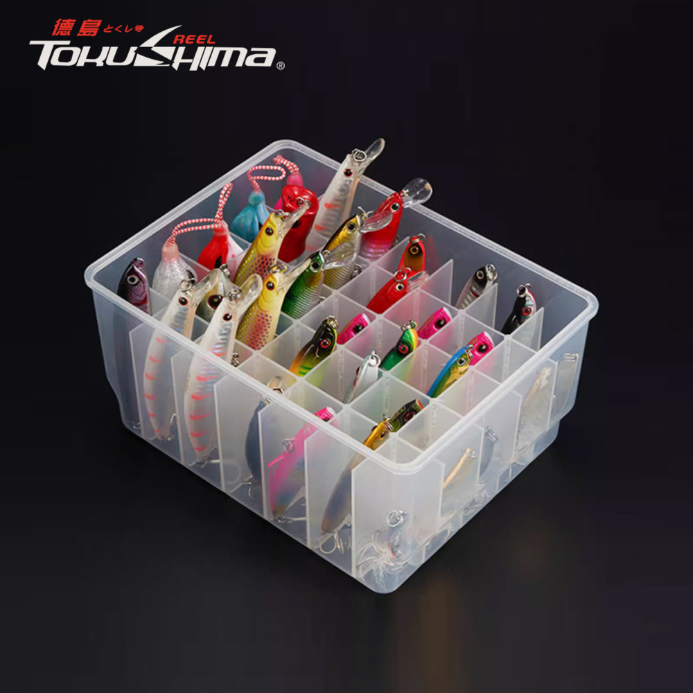 Fishing Tackle Box 35 Compartments Large Fishing Lure Storage Box with ...