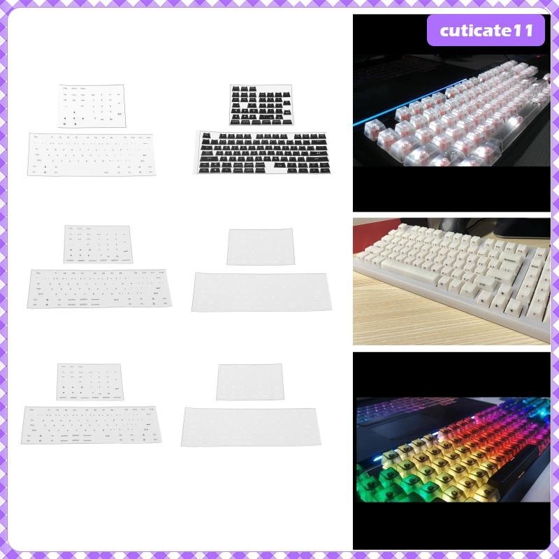 [Cuticate1] English Keyboard Side Stickers for DSA Height Mechanical ...