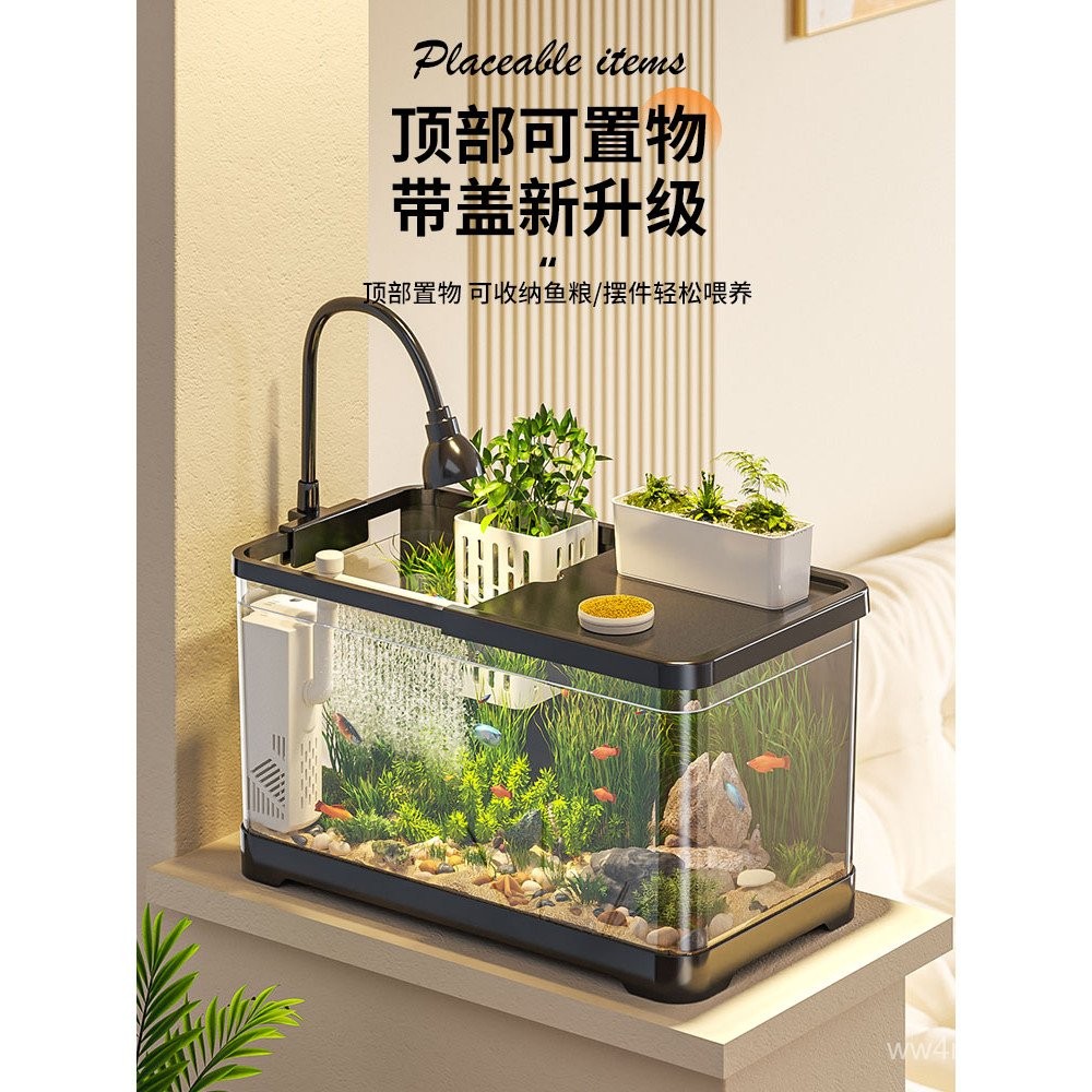 Fish Tank Small Living Room2024New Model Landscaping Ecological Tank ...