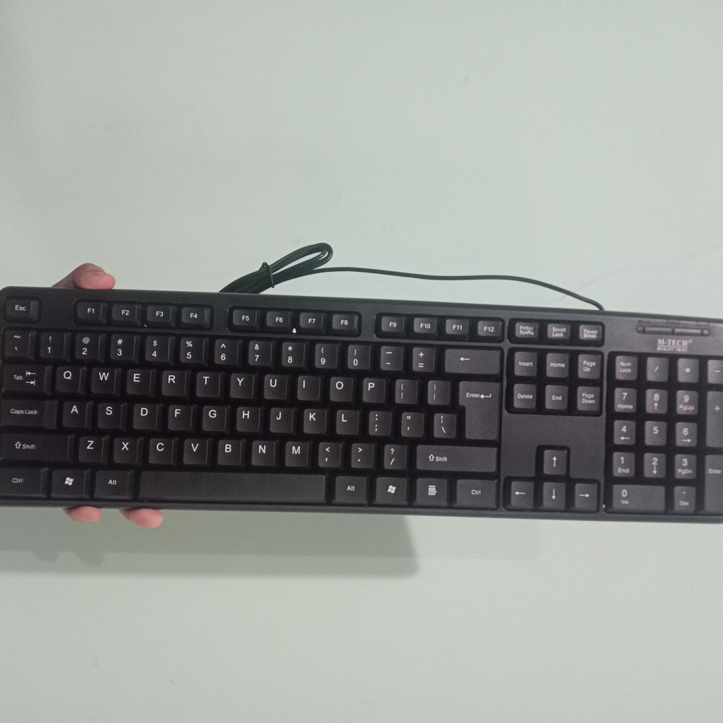 HITAM Mtech Standard USB Keyboard for PC Laptop Android Black | Shopee ...
