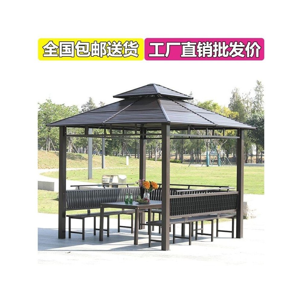Outdoor Pavilion Galvanized Roof Pavilion Four-Pillar Pavilion Villa ...