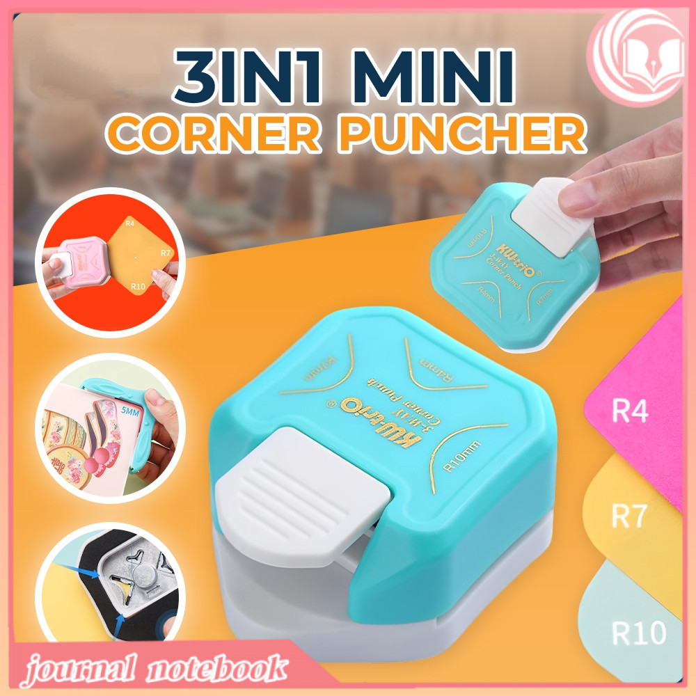 KW-Trio 3 in 1 Corner Puncher Mini Puncher R4 / R7 / R10 Chamfer (Three ...