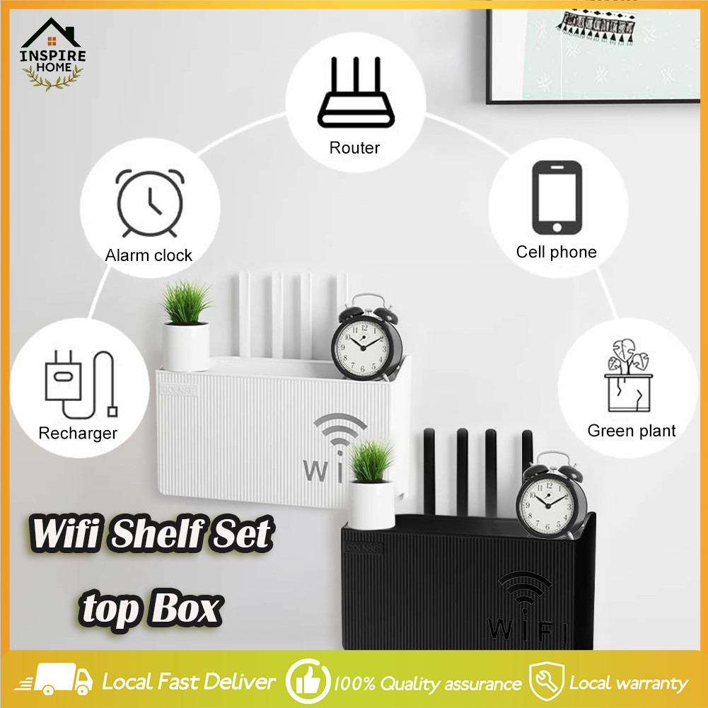 Wifi Router Storage Box TV Router Bracket Wall Mounted Box Set top Box ...