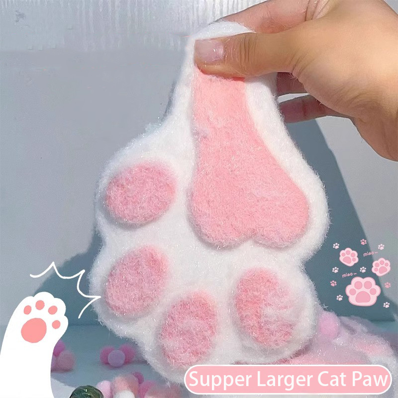 Larger Size 14cm Cat Paw Mochi Taba Squishy Fidget Toy Fur Cat Paw Slow ...