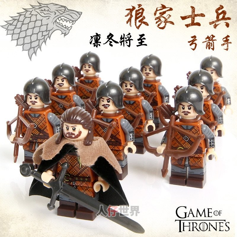 Game of Thrones Ice and Fire Puzzle Figurines Stark Wolf Soldier ...