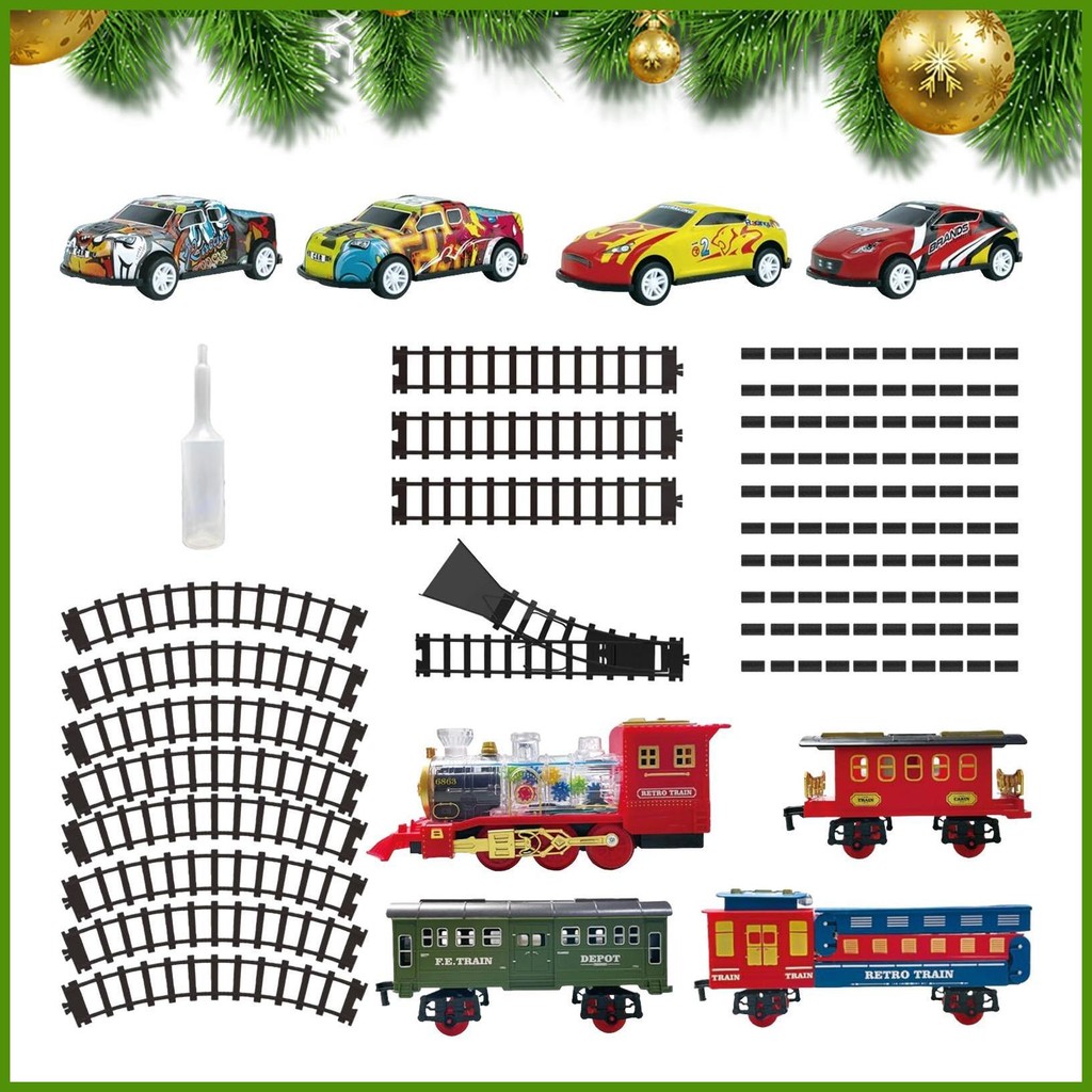 Kids Train Set Electric Train Set Sound Train Toy Battery-Powered ...