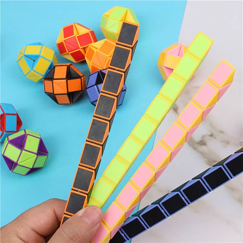 3Pcs Folding Magic Snake Ruler Puzzle Antistress Educational Toy with ...