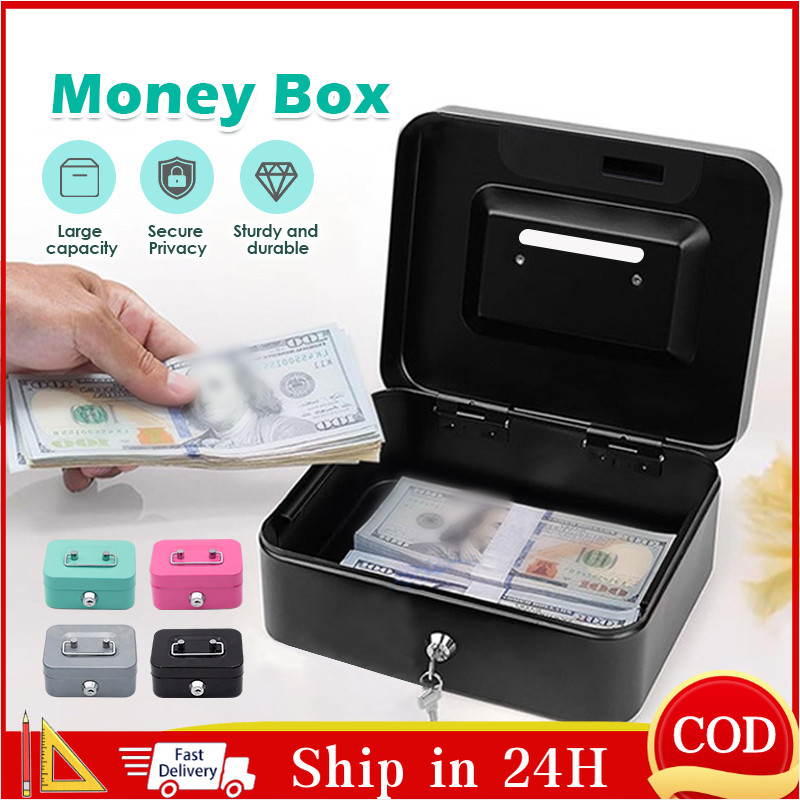 Money Secret Security Safe Box With Metal Lock Waterproof Portable ...